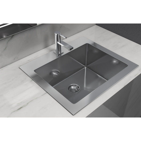 Cantrio Koncepts Cantrio Premium Stainless Steel Utility Sink with 25" x 22" x 11.625 ...